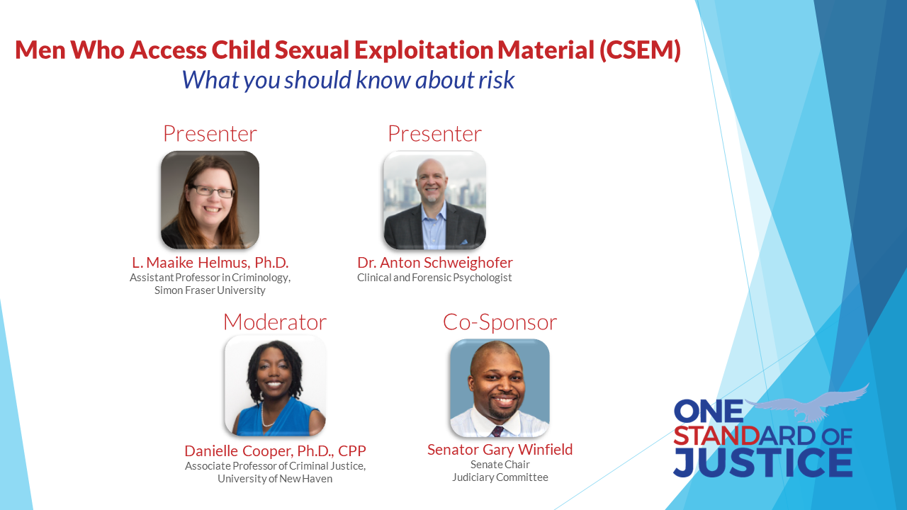 WEBINAR – Men Who Access Child Sexual Exploitation Material (CSEM ...